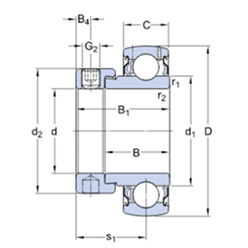 SKF YET 207 Insert Bearing with Eccentric Locking Collar