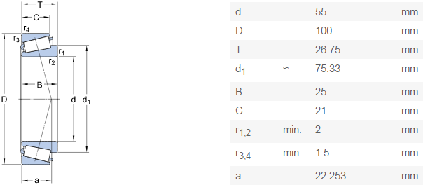 32211 high precision tapered roller bearing with best price in stock ...